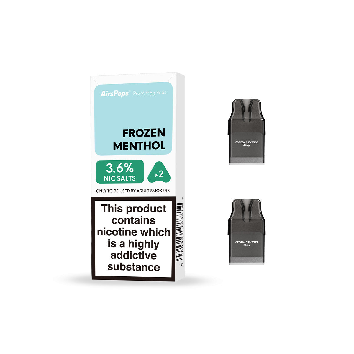 Frozen Menthol - 2 pods pack (2ml) – GLOBAL AIRSCREAM UK Limited