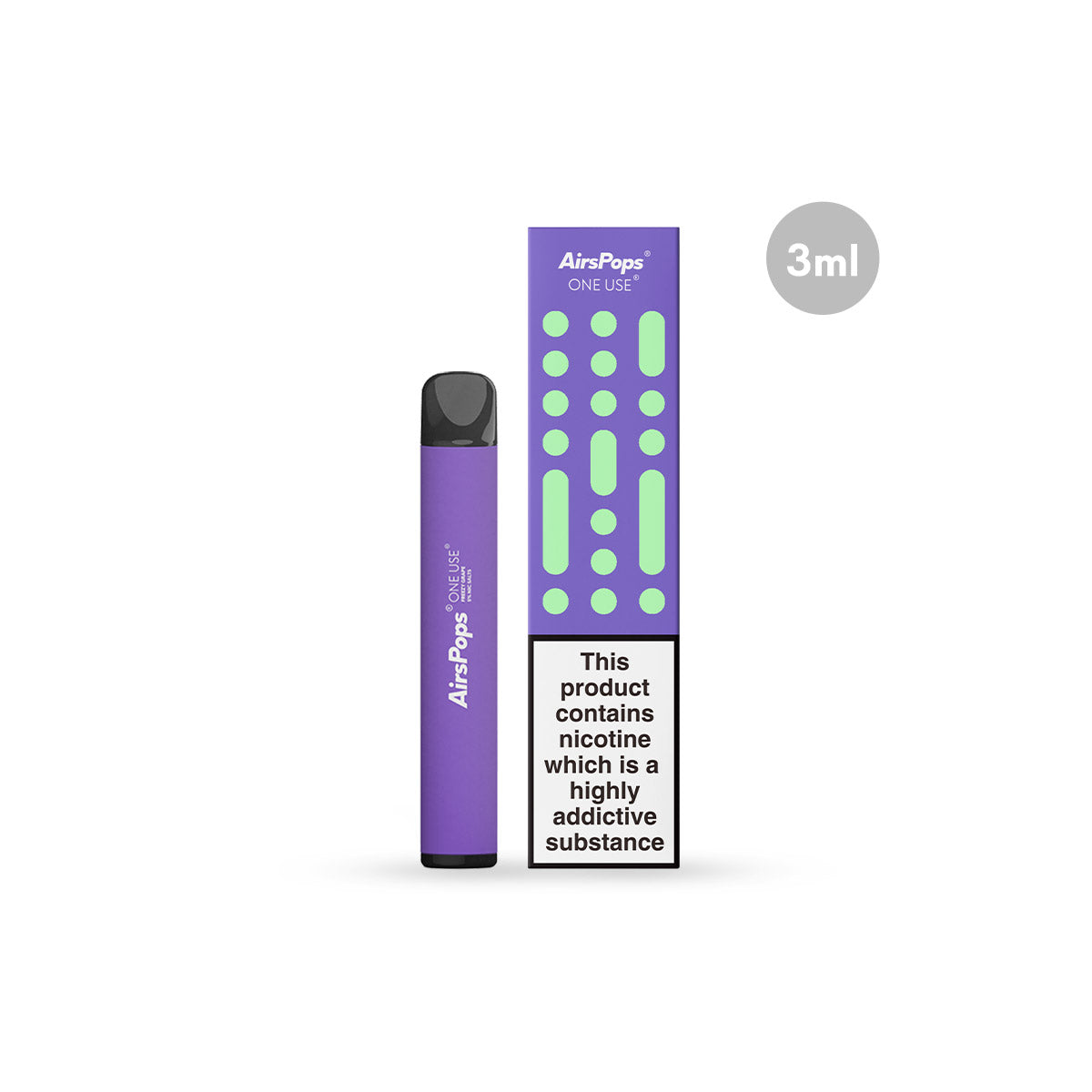 AirsPops ONE USE 3ml - Freezy Grape – GLOBAL AIRSCREAM UK Limited